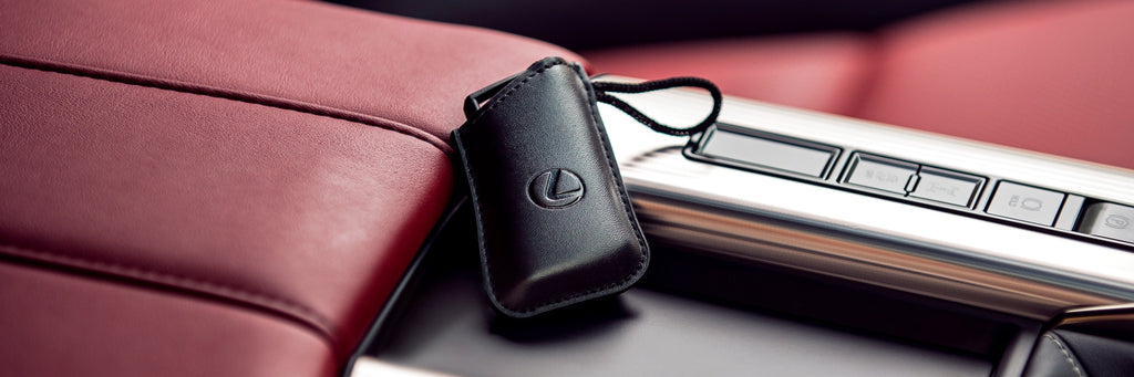 Genuine Lexus Black Leather Smart Access Key Glove (Black Loop / Black ...
