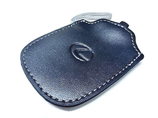 Genuine Lexus Black Leather Smart Access Key Glove (Silver Loop / Silv ...