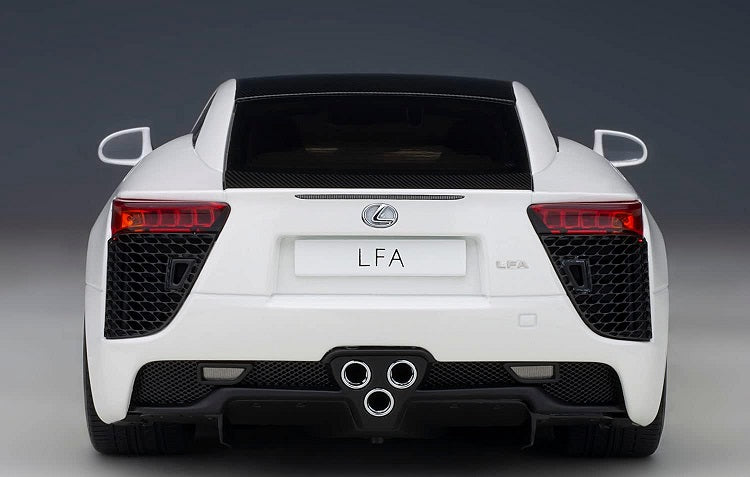Lexus LFA 1/18 Scale Diecast Model Car (White with Carbon Roof and Car ...