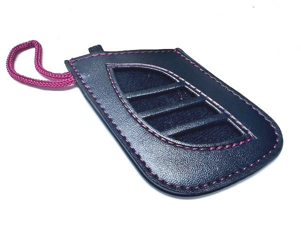 Genuine Lexus Black Leather Smart Access Key Glove (Red Loop / Red Sti ...