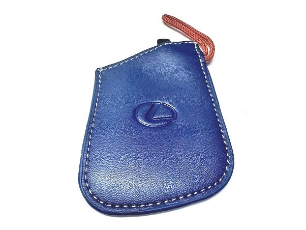 Genuine Lexus Blue Leather Smart Access Key Glove (Orange Loop / Silve ...