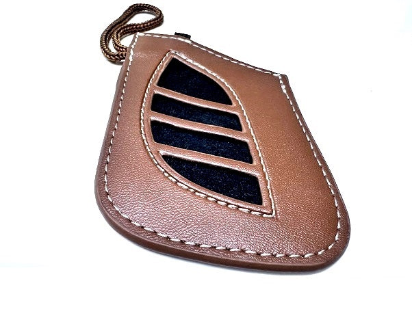 Genuine Lexus Brown Leather Smart Access Key Glove (Brown Loop / White ...