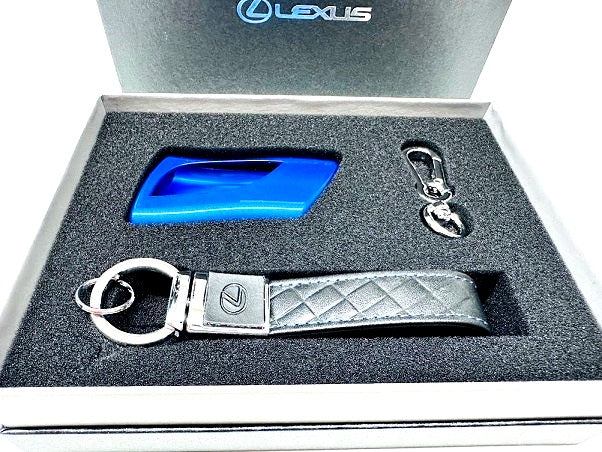 Genuine Lexus Japan Premium Leather Key Holder with Blue Smart Access ...