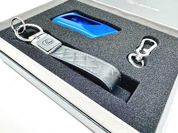 Genuine Lexus Japan Premium Leather Key Holder with Blue Smart Access ...