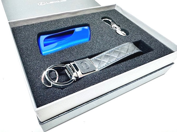Genuine Lexus Japan Premium Leather Key Holder with Blue Smart Access ...