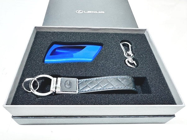 Genuine Lexus Japan Premium Leather Key Holder with Blue Smart Access ...