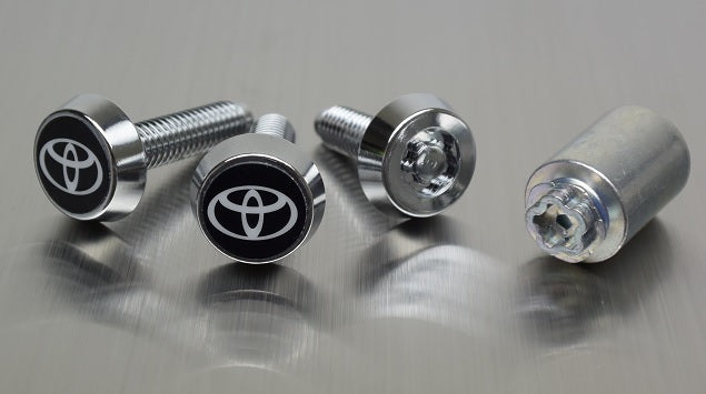 Genuine Toyota Japan License Plate Lock Bolt Set (Chrome Finished ...