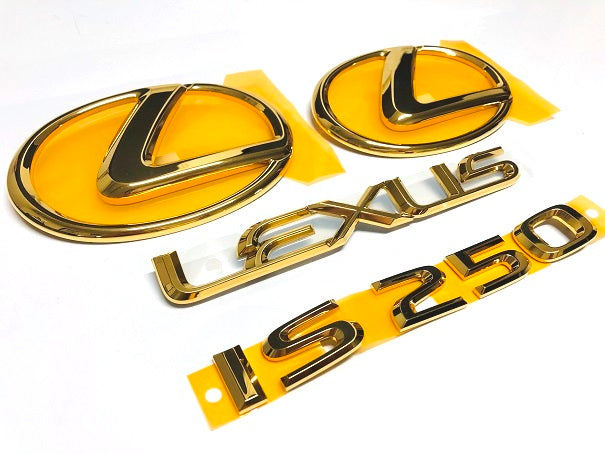 Genuine Lexus Japan 2006-2013 IS 24K Gold Emblem Kit – LexusBoutique ...