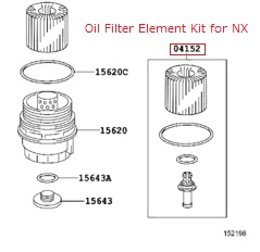 Genuine Lexus Japan 2015-2021 NX Oil Filter Element Kit – LexusBoutique ...