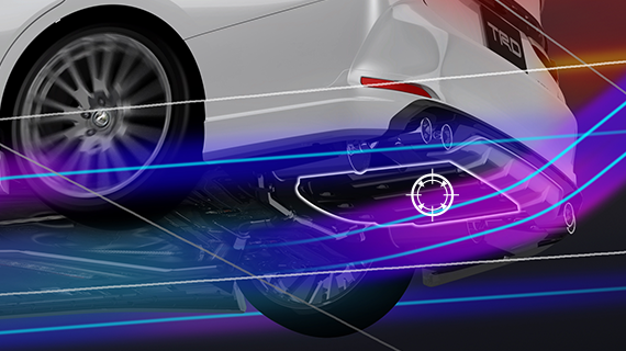 TRD JAPAN 2022-2023 Lexus ES Factory Painted Rear Diffuser Kit and Dua ...