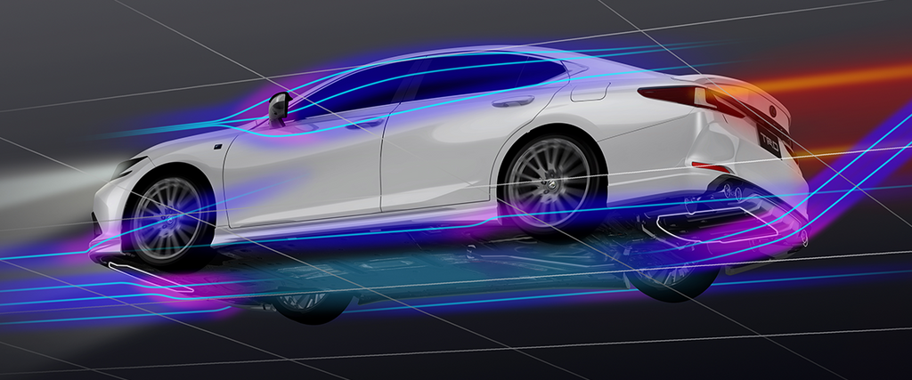 TRD JAPAN 2022-2024 Lexus ES Factory Painted Rear Diffuser Kit and Dua ...