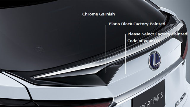 Genuine Lexus Japan 2016-2022 RX Rear Back Door Spoiler with Chrome Ga ...