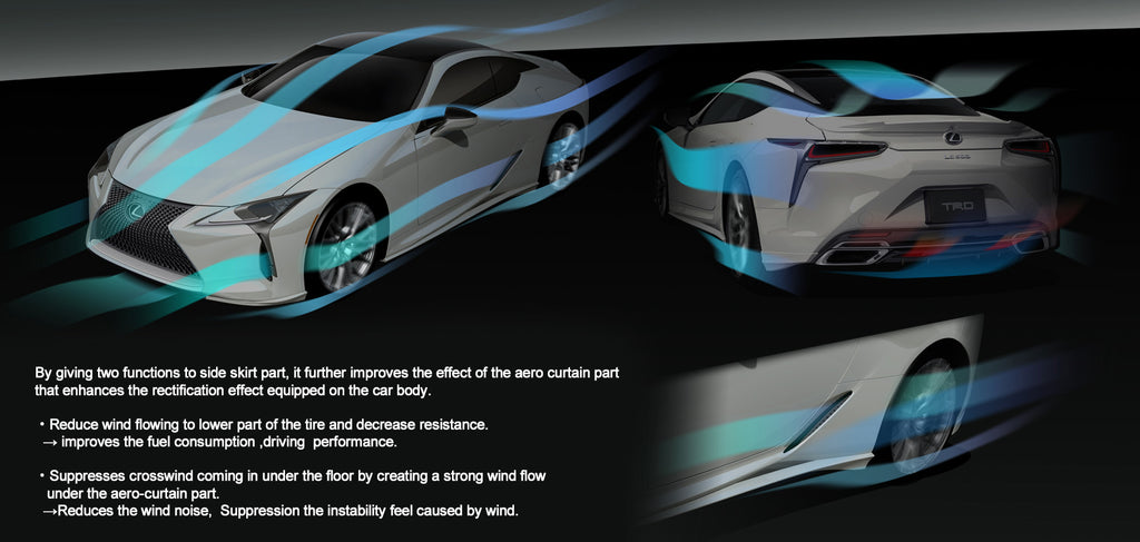 TRD JAPAN 2018-2025 Lexus LC 500/500h Rear Bumper Side Spoiler and Rea ...